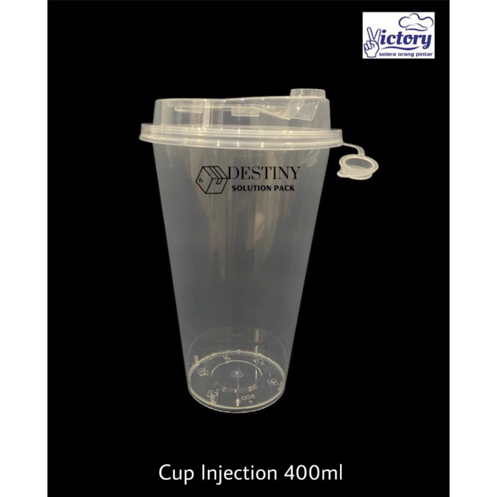 Jual Wadah Minum Plastik Cup Injection Victory 400ml (25pcs) | Shopee ...