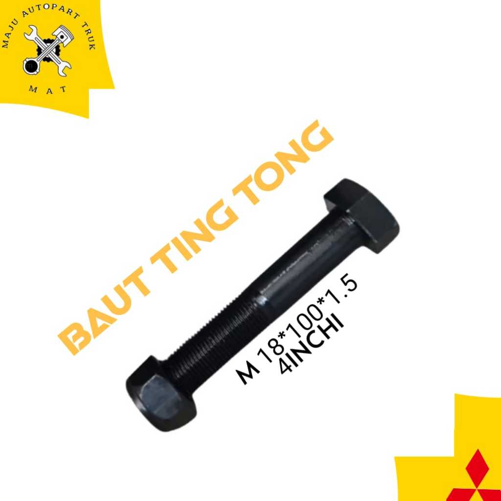 Jual Baut Ting Tong Bolt Torque Rod Universal M18*100*1.5 = 4 Inchi ...