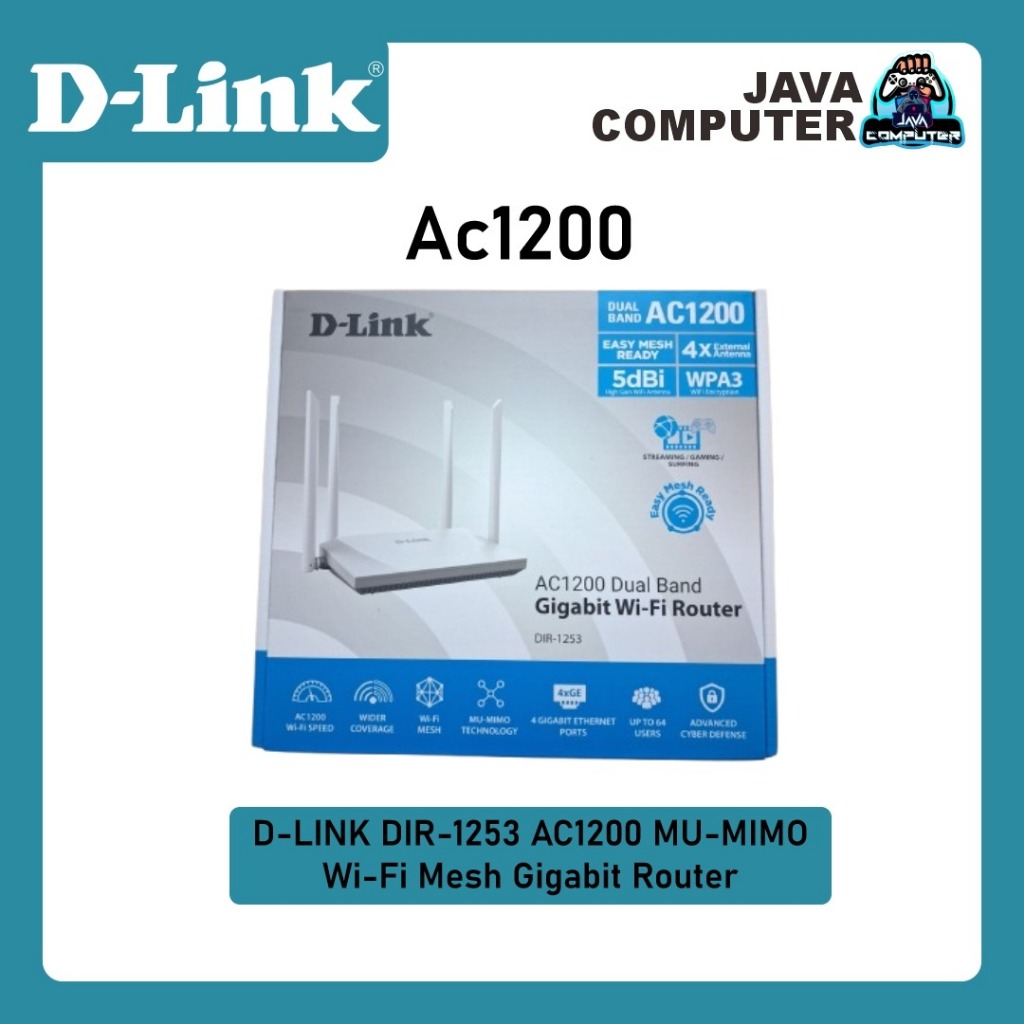 Jual D-LINK DIR-1253 AC1200 MU-MIMO Wi-Fi Mesh Gigabit Router | Shopee Indonesia