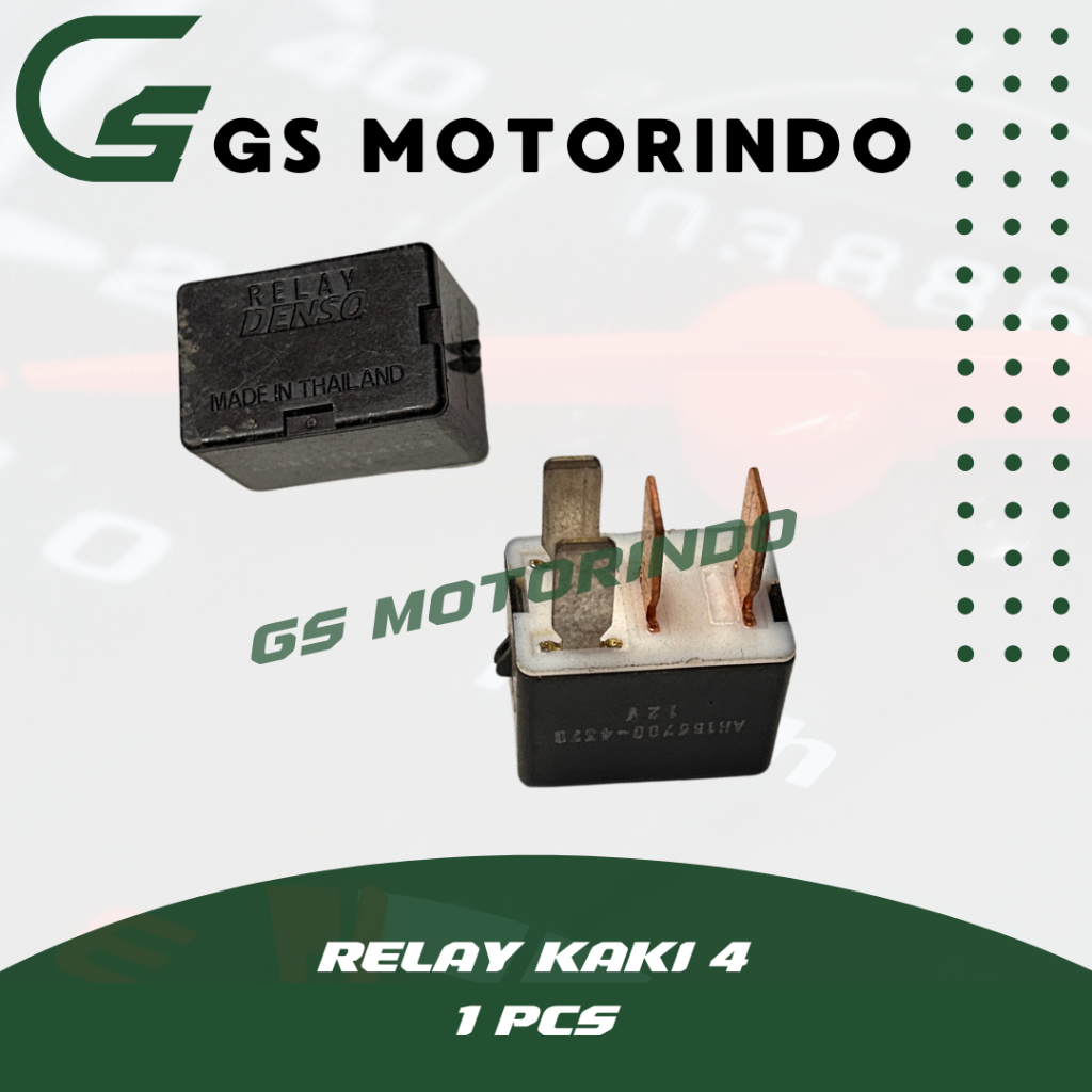 Jual Relay 12V Kaki 4 Relay Denso Socket pin 4 original GS MOTORINDO ...
