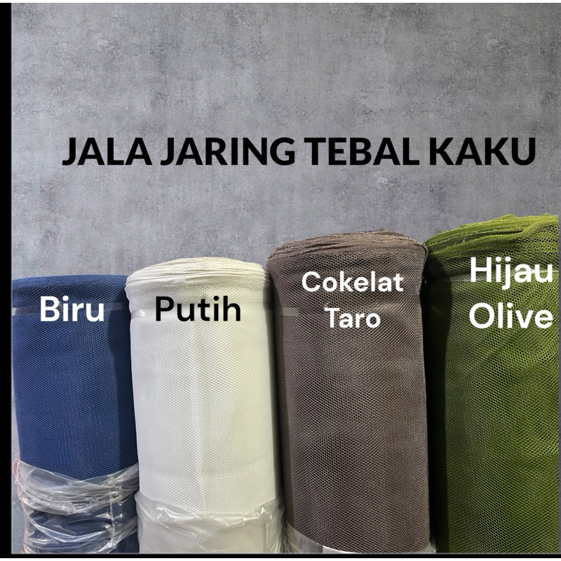 Jual [Meter] Bahan Jala Tebal Kaku Kain Jaring Lapisan 100 x 150 cm ...