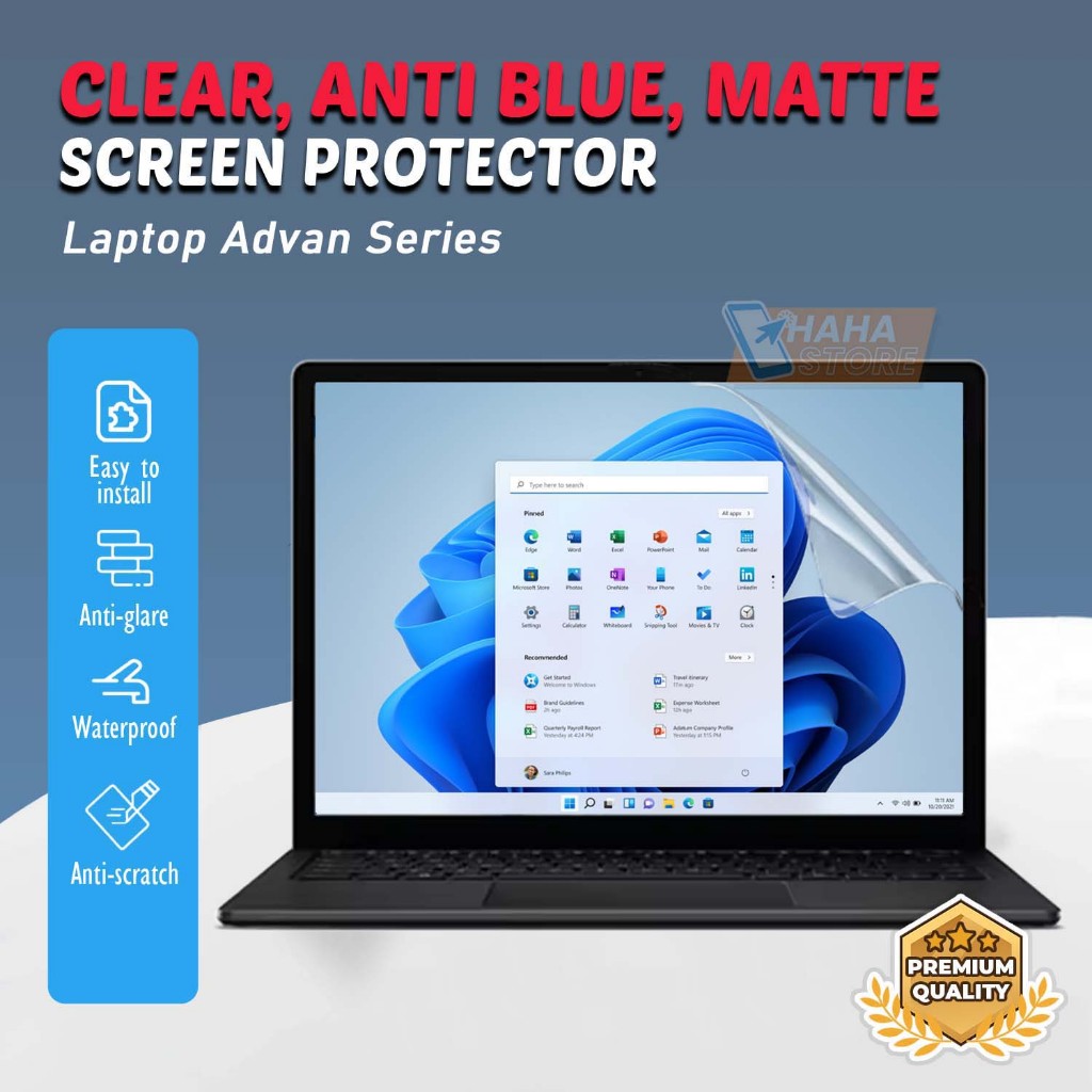 Jual Anti Gores Laptop Advan Workplus Heritage Workpro Lite Soulmate 360 Stylus Tbook Protector ...