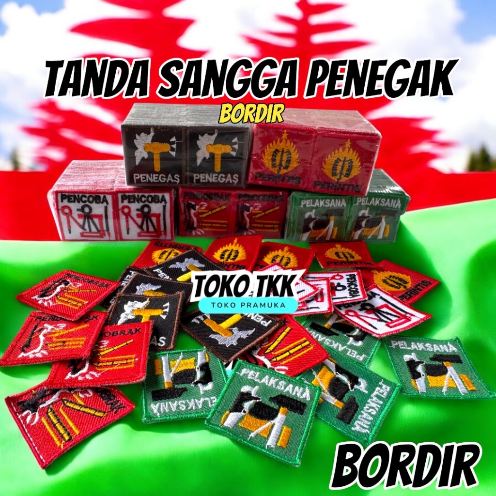 Jual Tanda sangga pramuka penegak bordir / tanda sangga penegak ...