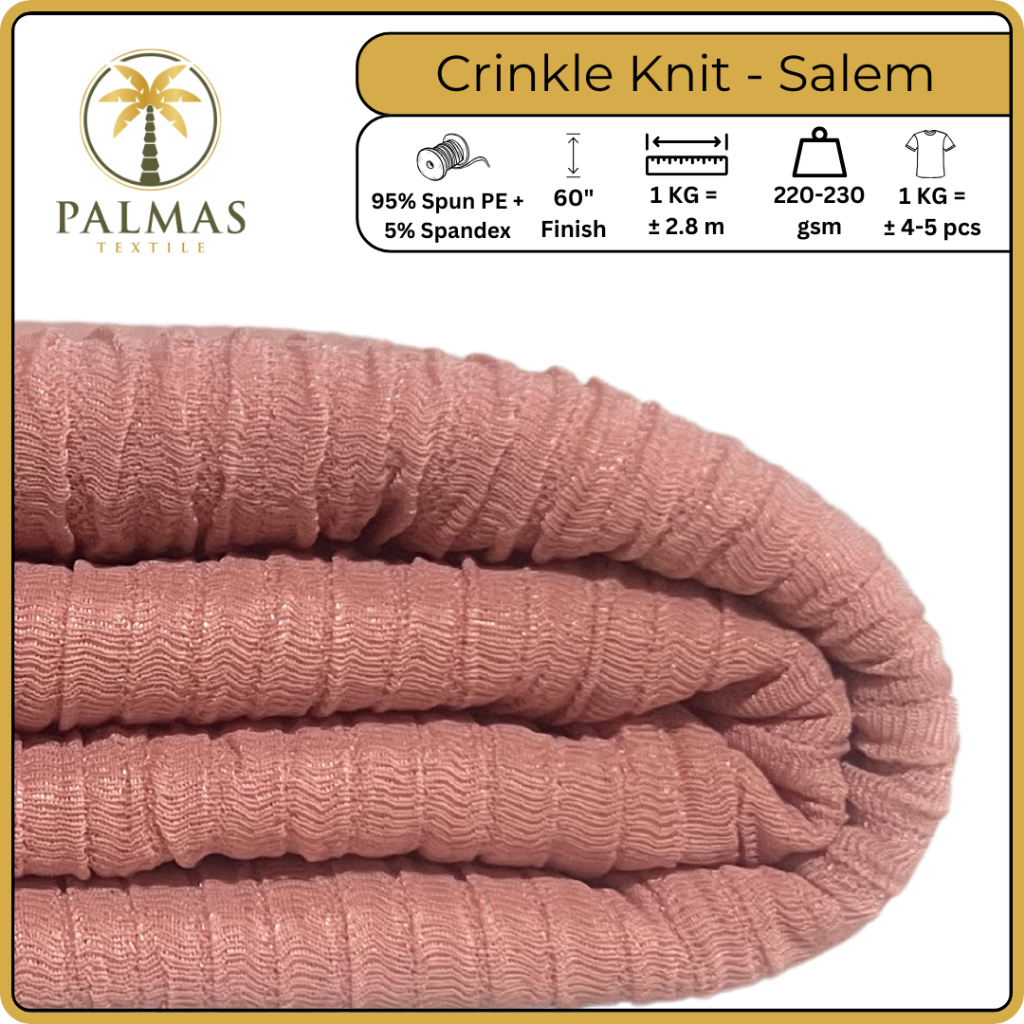 Jual Kain Crinkle Knit - Salem (Bahan Kaos) | Shopee Indonesia