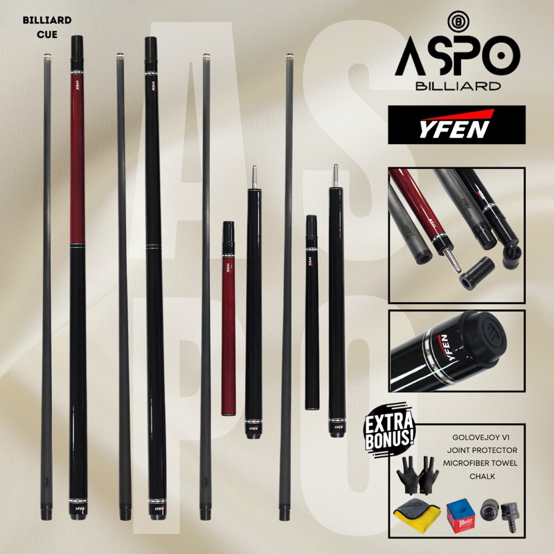 Jual YFEN Jump Break Carbon Fiber Cue JumpBreak Stick Billiard Original ...