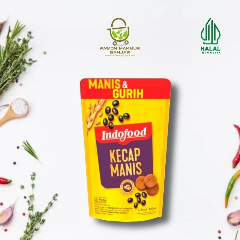 Jual INDOFOOD KECAP MANIS KEMASAN REF POUCH 520 ML | Shopee Indonesia