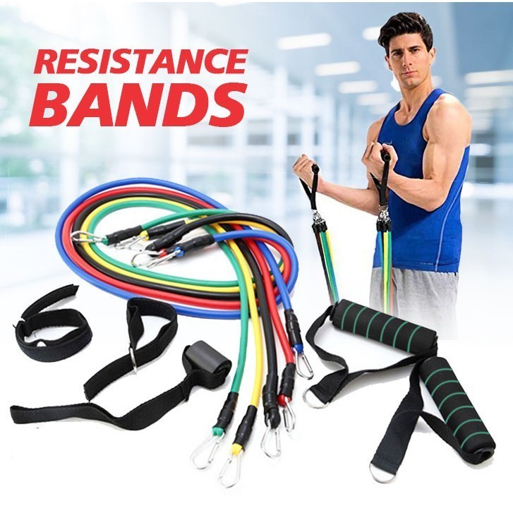 Jual JS-7 Power Resistance Bands Set - Home Gym Extreme Resistance ...