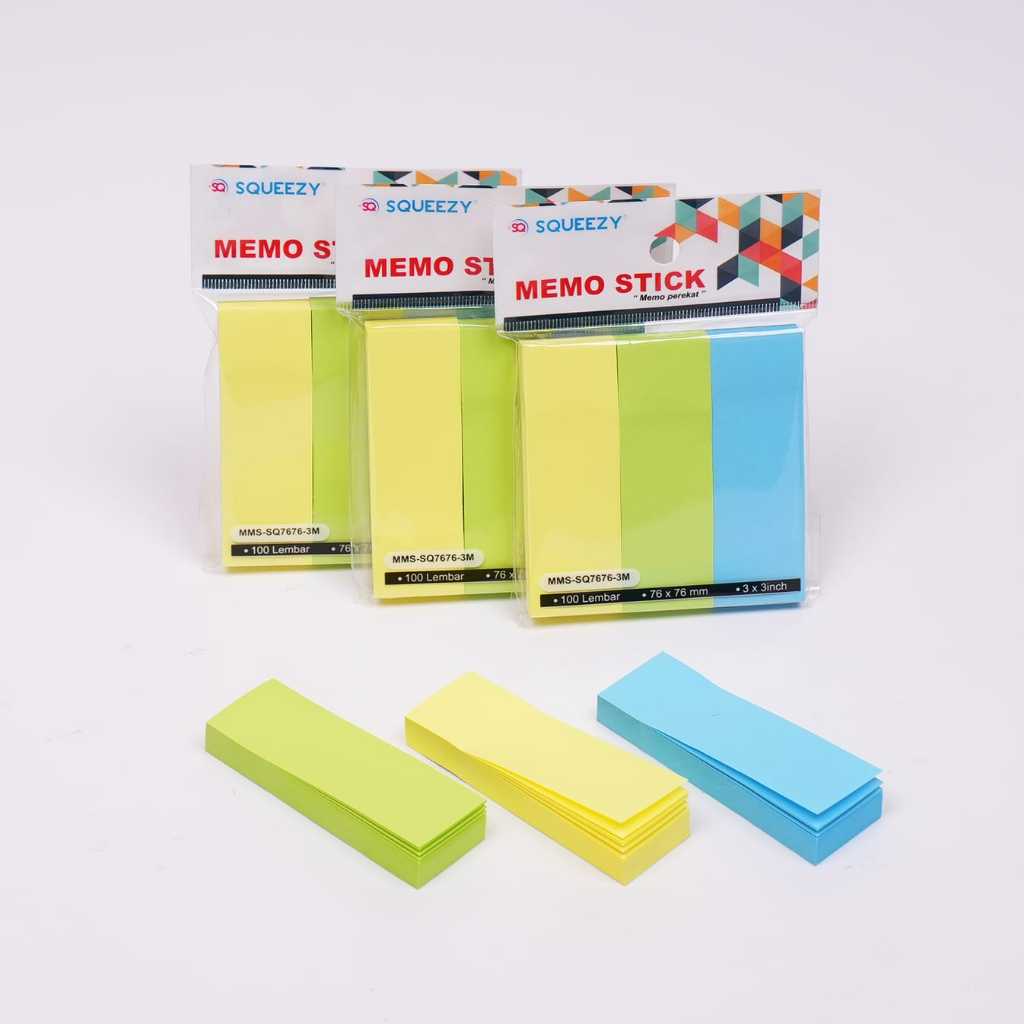 Jual Memo Stick Squeezy/ Kertas Memo / Sticky Notes / Memo Tempel ...