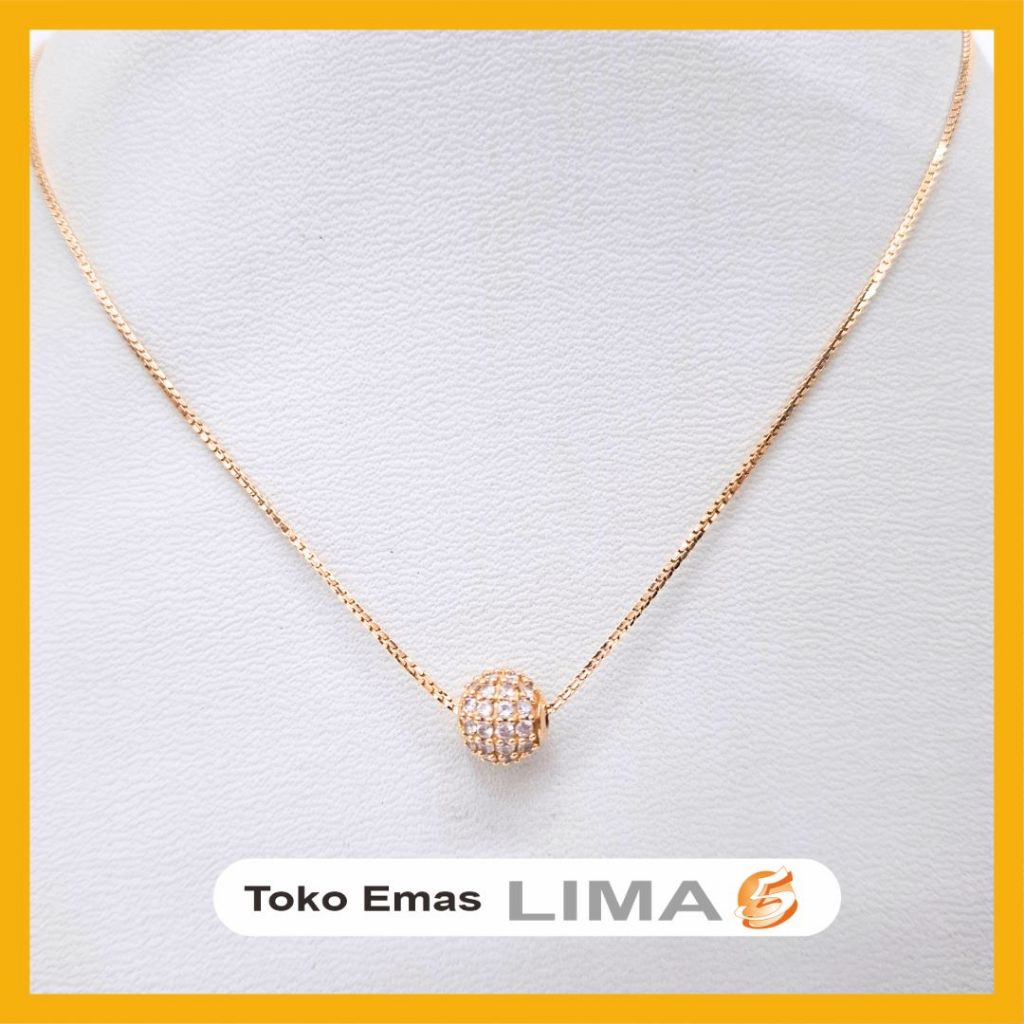 Jual Kalung Italy Great Emas Muda Kuning 9K American Diamond Toko Emas Lima Fashion Gold ...