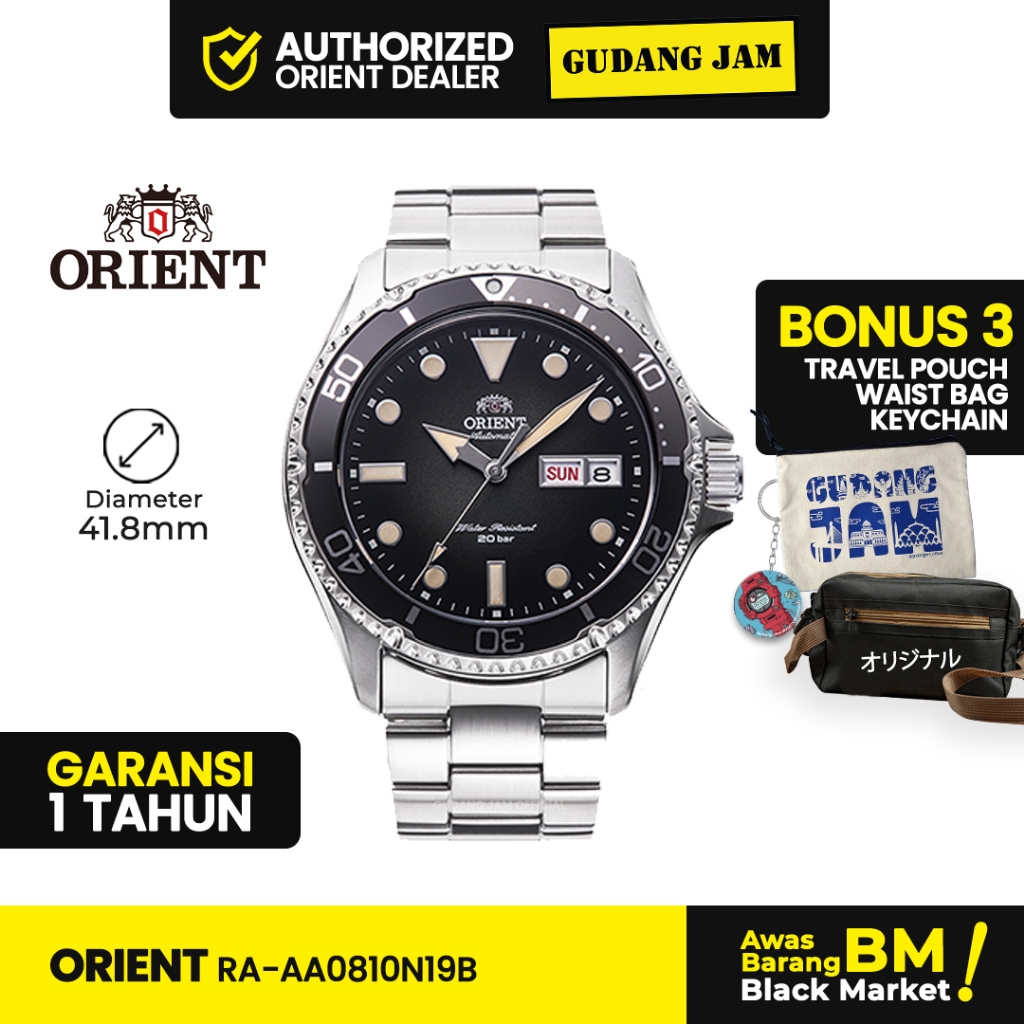 Jual Jam Tangan Pria Orient RA-AA0810N19B Kamasu Mako III Black ...