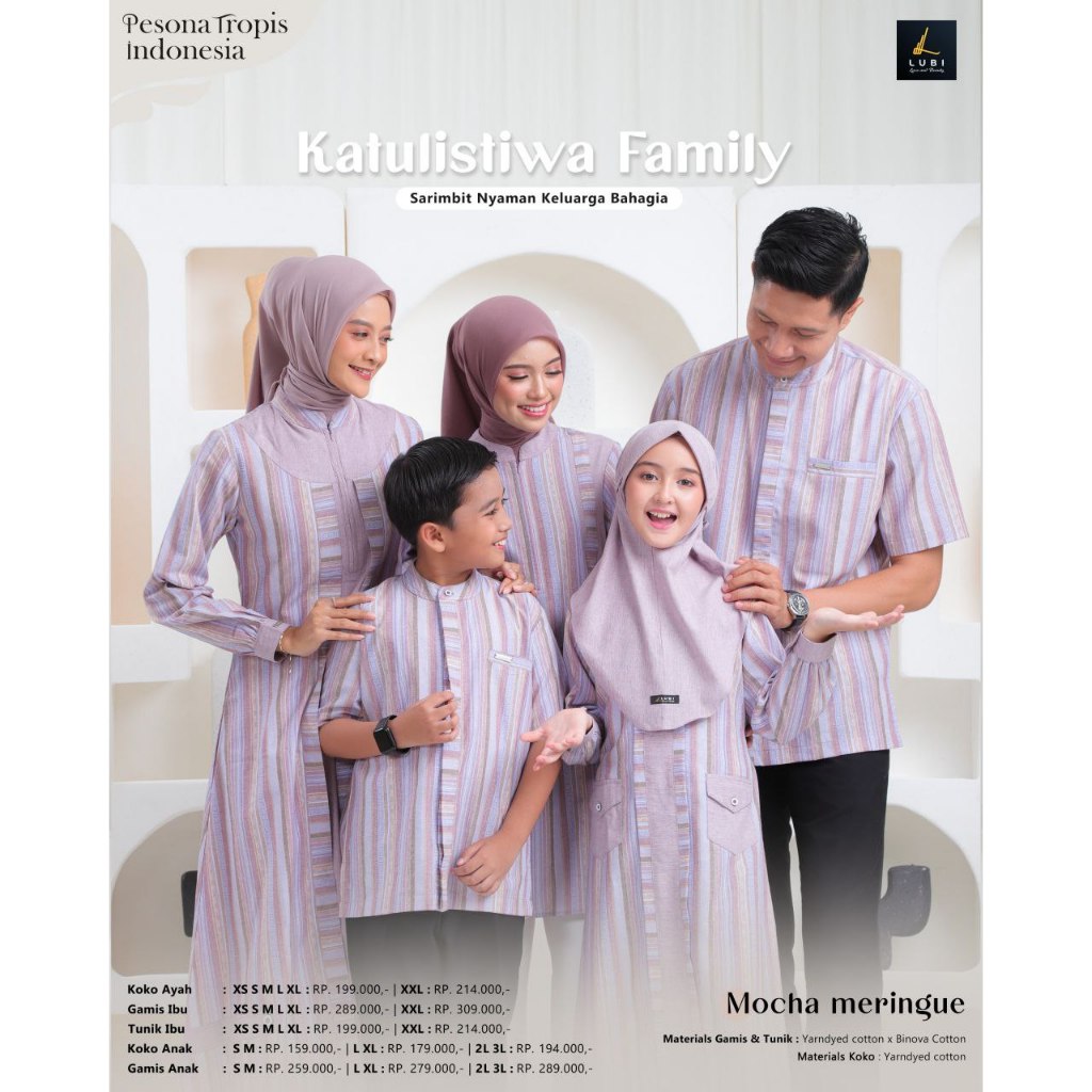 Jual SARIMBIT LUBI 2025 PREMIUM TERBARU KHATULISTIWA FAMILY WARNA MOCHA ...