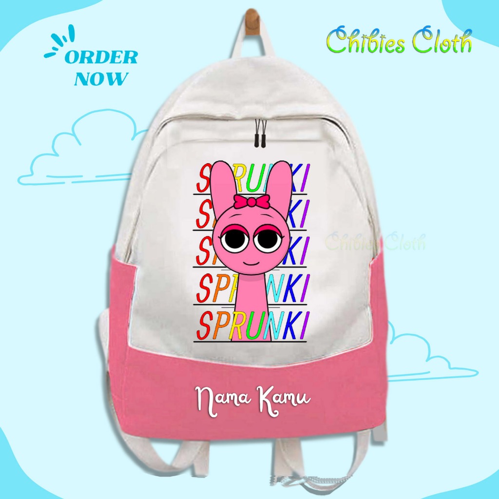 Jual Tas Ransel Anak Perempuan Animasi SPRUNKI PINKI Backpack Anak ...