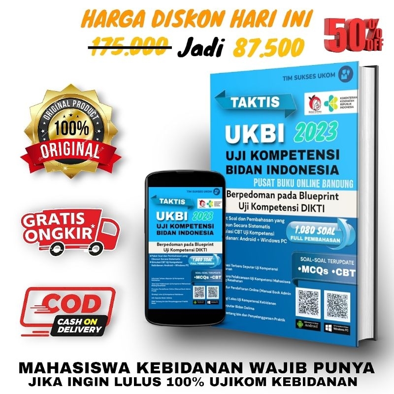 Jual BUKU UJI KOMPETENSI BIDAN INDONESIA 2023 TAKTIS UKBI 2023 berpedoman pada blueprint uji ...