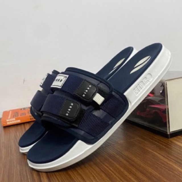 Jual Sandal slide/slip on pria wanita ozzora Navy PREMIUM-HIBRO size 36 ...