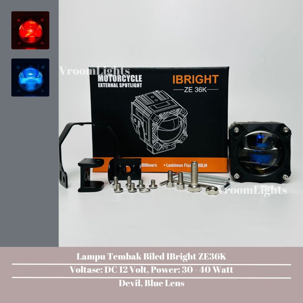 Jual IBRIGHT Tipe ZE 36K Lampu Tembak Biled 3 Warna Model Kotak | Shopee Indonesia