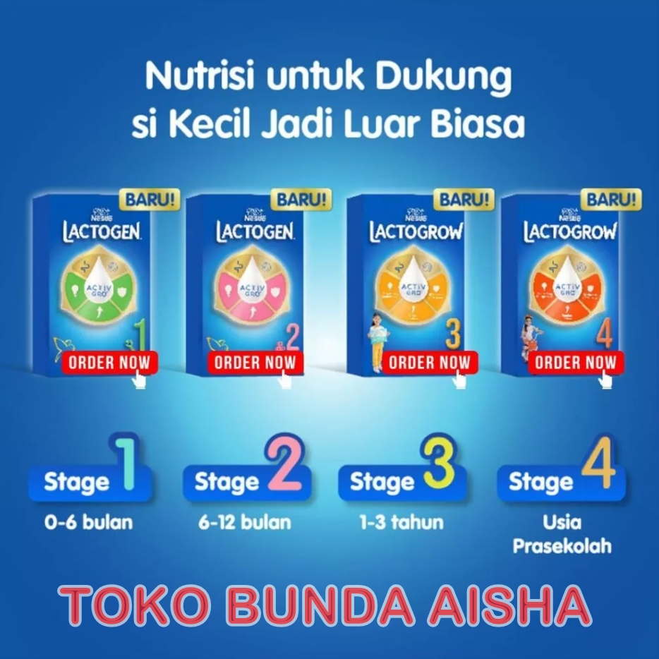Jual LACTOGEN LACTOGROW 1/2 180g & 3/4 145g Original Madu Vanila | Shopee Indonesia
