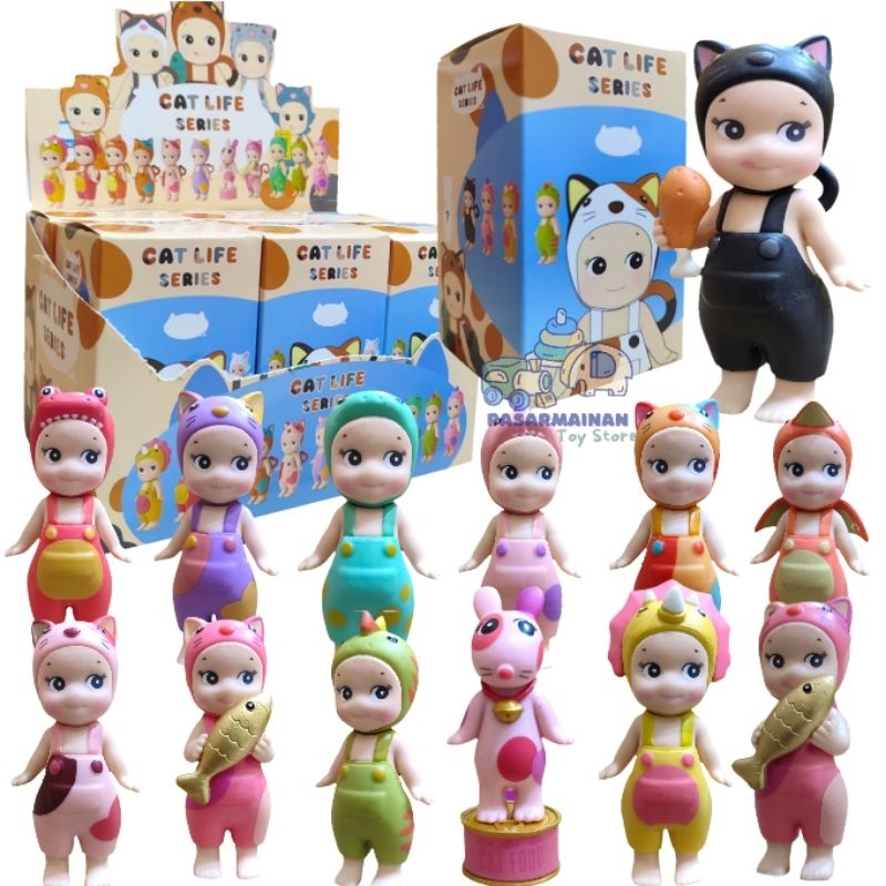 Jual Blind Box Sonny Angel Hipper Cat Life Series Figure Baby Sony ...