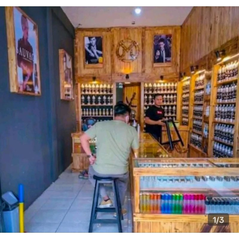 Jual Etalase Parfum Kayu Jati Belanda 1 Meter | Shopee Indonesia