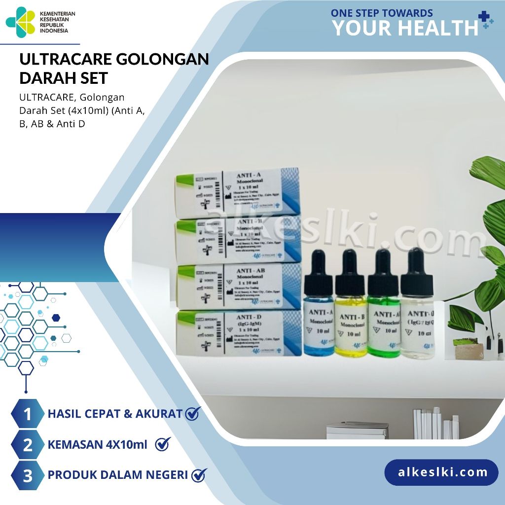 Jual ULTRACARE, GOLONGAN DARAH SET (4X10ml) | Shopee Indonesia