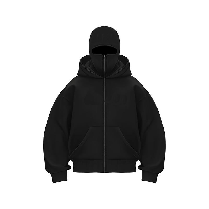 Jual STILFY HOODIE BALACLAVA ZIPPER JAKET BOXY HITAM BLANK | Shopee ...