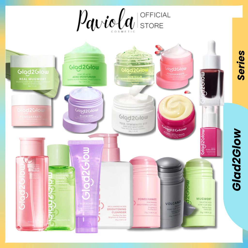 Jual Glad2Glow Series | Moisturizer 30g | Toner | Clay Mask | Serum ...