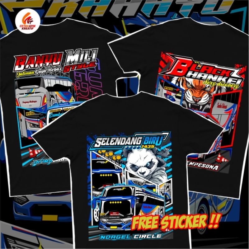 Jual (free sticker + ganci)KAOS BUS MANIA SUGENG RAHAYU SUMBER GROUP ...