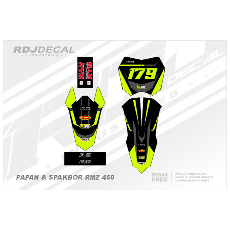Jual DECAL STICKER PAPAN RMZ 450 (002) DEKAL STIKER SPAKBOR DEPAN ...