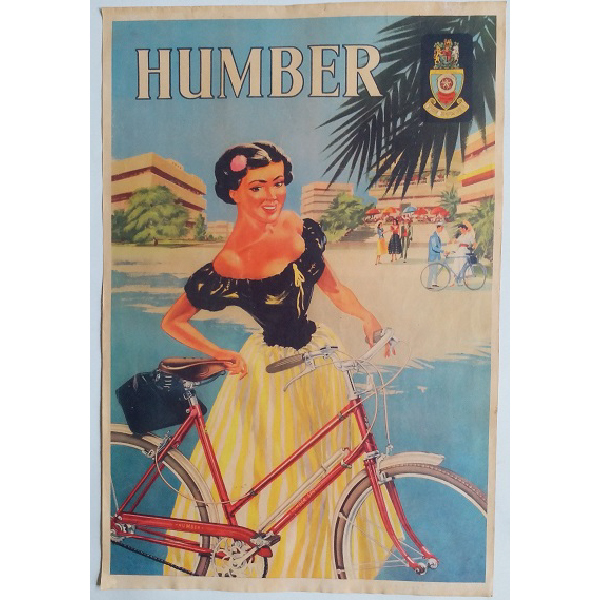 Jual Vintage Iklan kertas Sepeda onthel HUMBER BICYCLE dari kolonial ...