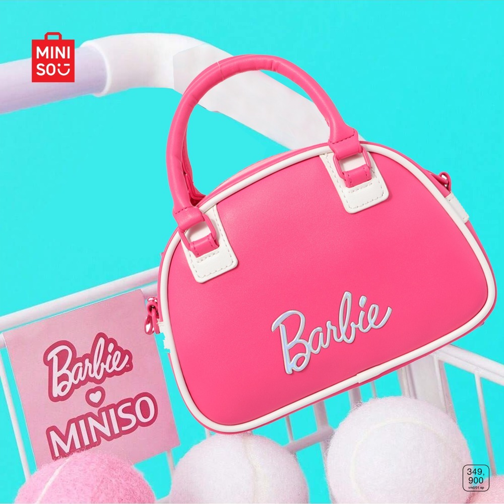 Jual Miniso x Barbie Shining Collection Tas Wanita Handbag Boston Bag ...