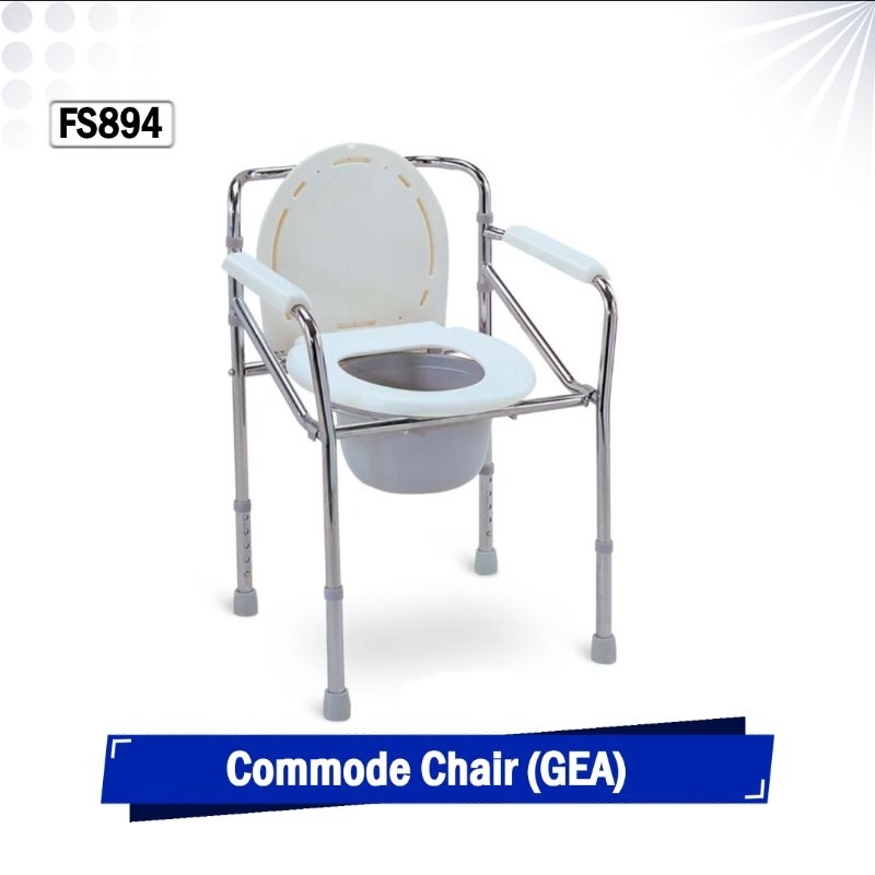 Jual Kursi Toilet Lipat Portable BAB GEA FS894 Commode Chair Pispot ...