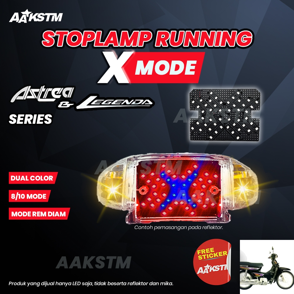 Jual Lampu Rem LED Astrea Grand X Mode LED 8 10 Mode Running Lampu ...