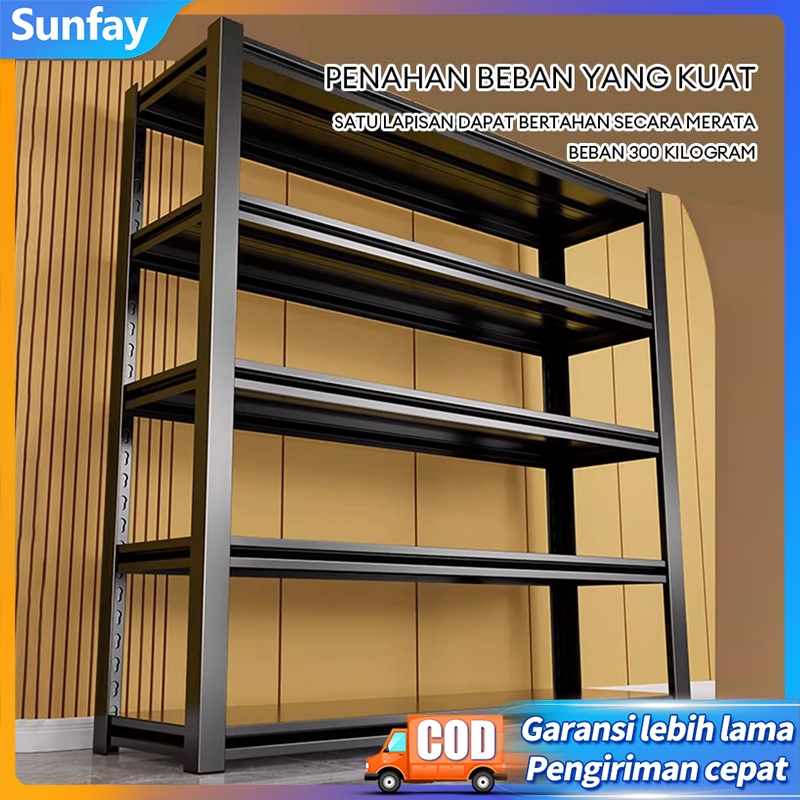 Jual 【Menahan Berat 1000kg】Rak Besi Siku 5 Susun Rak Besi Siku Kokoh ...