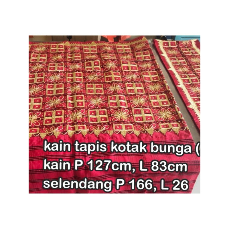 Jual kain tapis Lampung tapis kotak bunga | Shopee Indonesia
