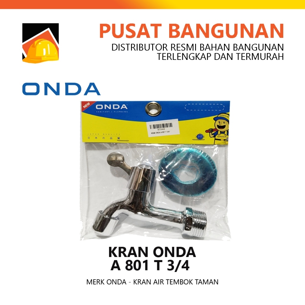 Jual KRAN AIR ONDA A 801 T 3/4'' KRAN AIR TEMBOK KAMAR MANDI TAMAN ...