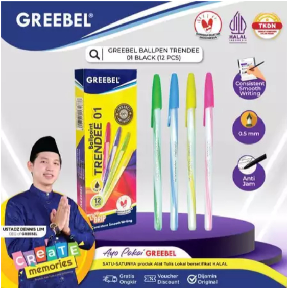 Jual Greebel - Bulpoint Trendee 01 - 02 ( INNER ISI 12 PACK ) - Bulpoin Trendee Iner - Bolpen ...