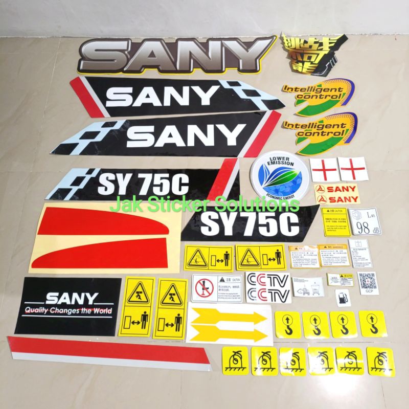Jual Stiker Excavator Sany SY75C Sticker Alat Berat | Shopee Indonesia