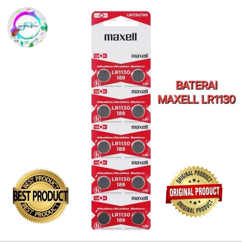 Jual Baterai LR1130 AG10 189 Maxell Original Alkaline Battery Baterai 1.5 Volt | Shopee Indonesia