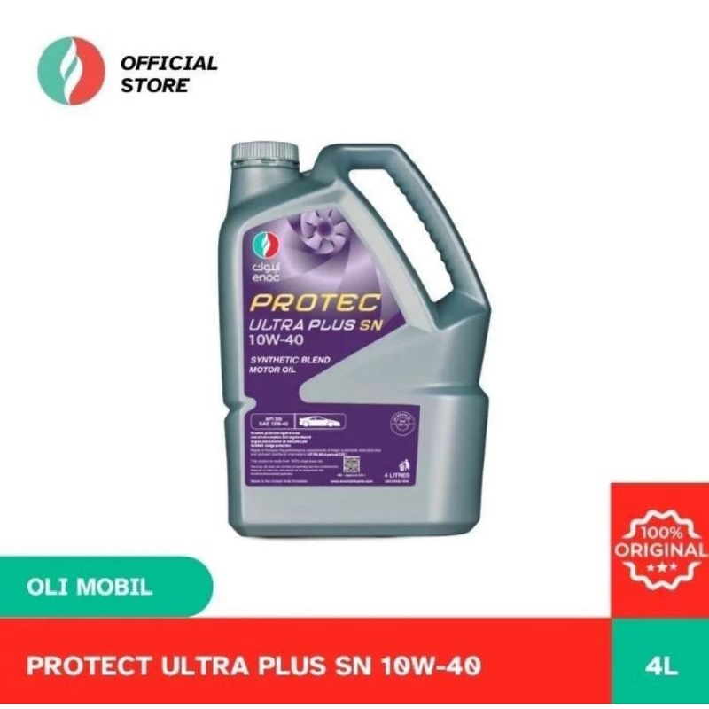 Jual ENOC, Oli Mesin, Protec Ultra Plus SN 10W-40 4L | Shopee Indonesia