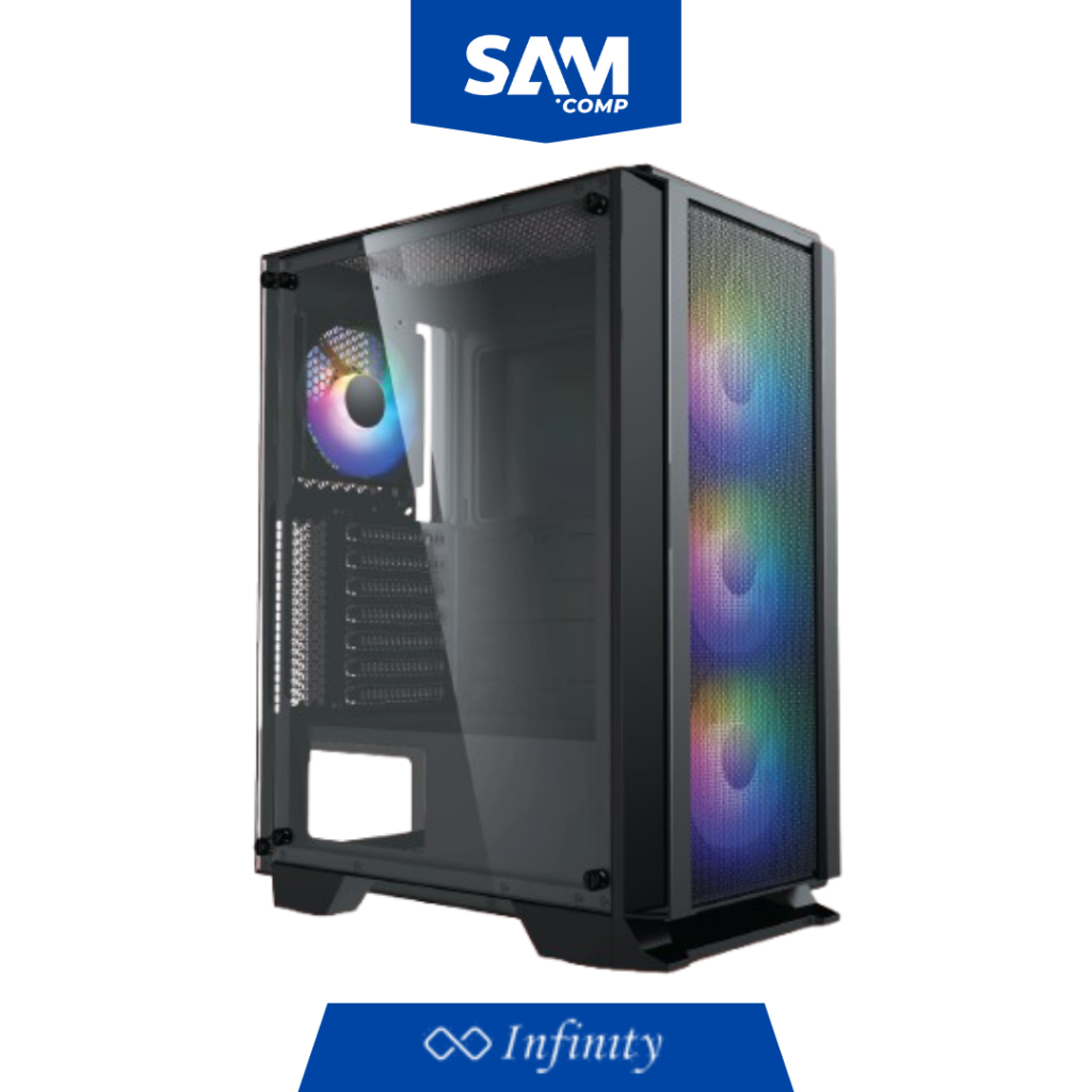 Jual Casing INFINITY NEBULA V4 BLACK Tempered Glass - ATX | Shopee ...