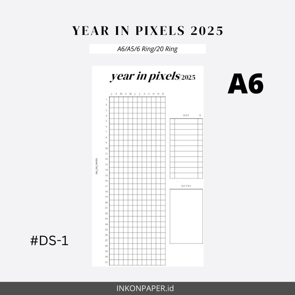 Jual A6 - Planner 2025, Year in Pixels by INK_ON_PAPER | Shopee Indonesia