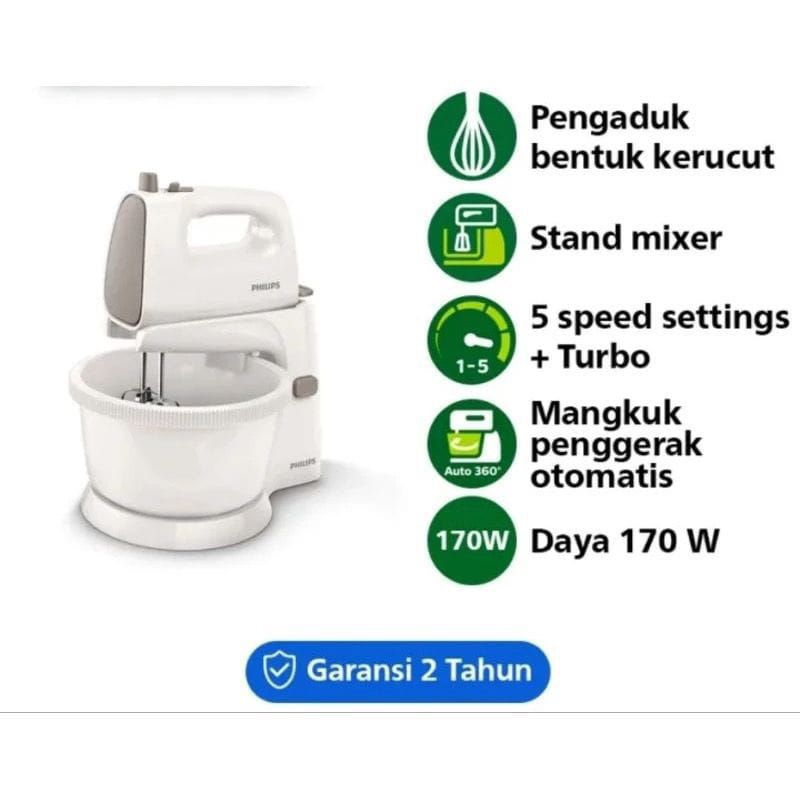 Jual mixer Philips hr 1538 - stand mixer with bowl | Shopee Indonesia