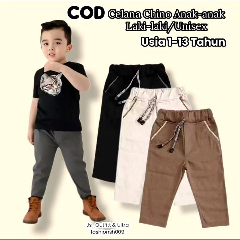 Jual [moon Baby] Chinos Anak Panjang Celana Anak Laki Laki Bahan Premium Bisa COD 1-6 Tahun ...