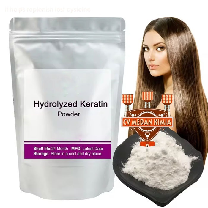 Jual Hydrolyzed Keratin Peptide Powder 20gr Hair Care Materials Keratin ...