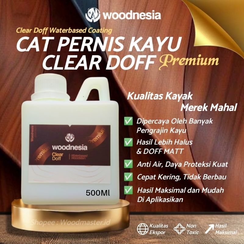 Jual Cat Pernis Kayu Clear Doff Matt Top Coat Finishing Premium 500ml ...