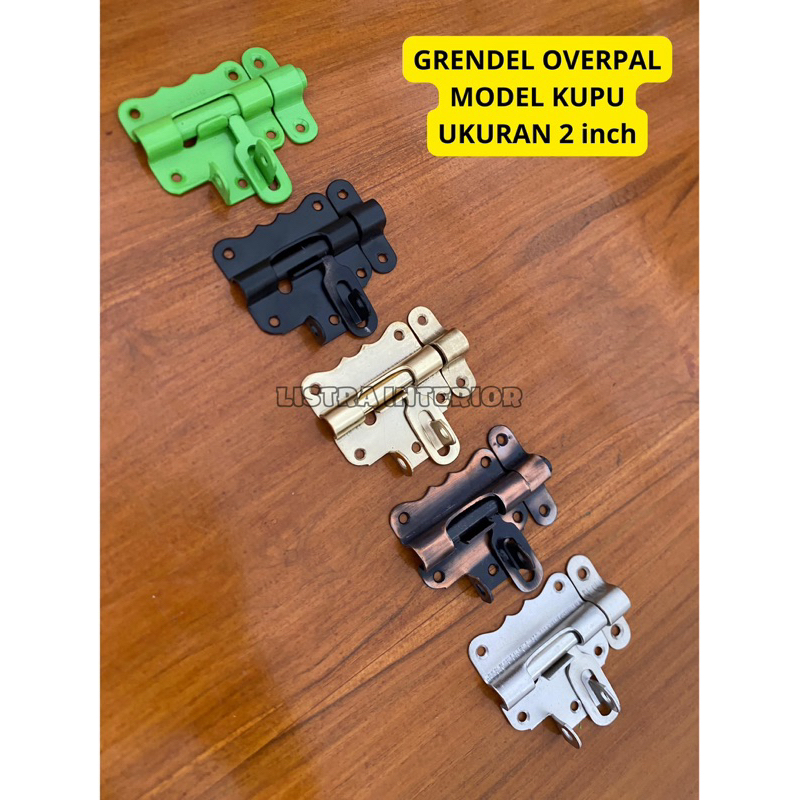 Jual Grendel Kunci Pintu Overpal Model Kupu 2Inch | Shopee Indonesia