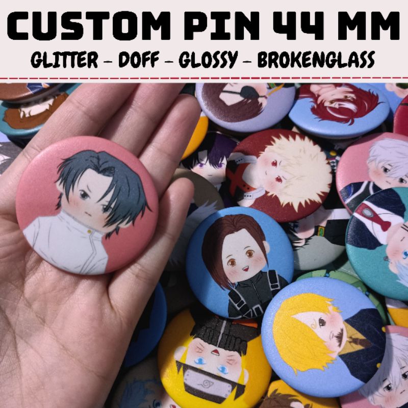 Jual Custom Pin 44MM Laminasi Matte/Doff | Pin Bros Bulat Ukuran 4,4 CM ...