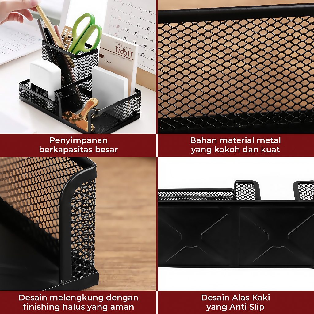 Jual Memo Holder 3 Sekat - Organizer Meja, Tempat Pensil & Pen Stand ...
