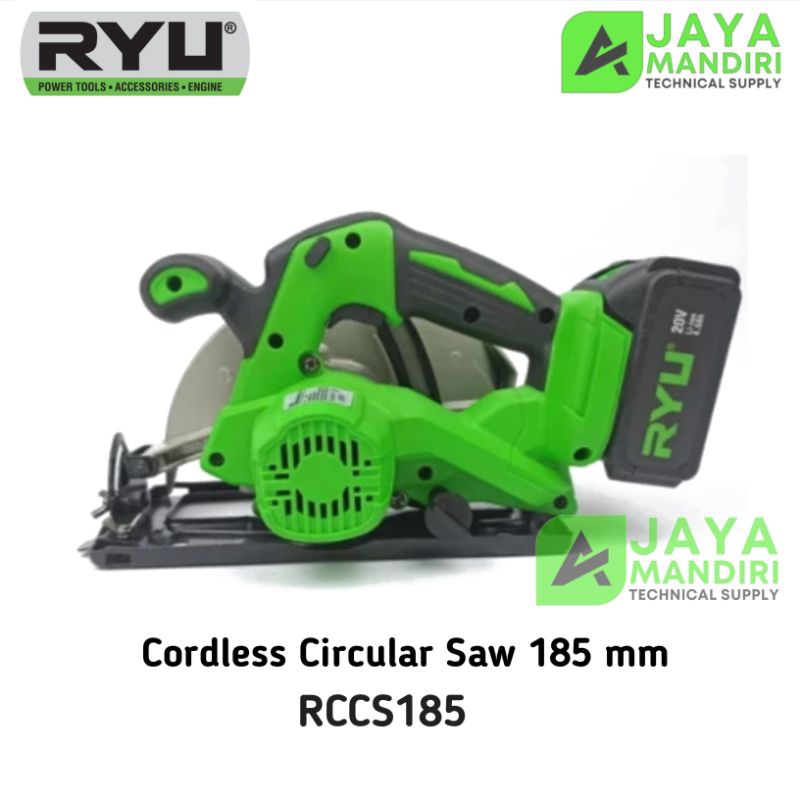 Jual Cordless Circular Saw RYU RCCS185 Mesin Circular Batrei 7 Inch ...