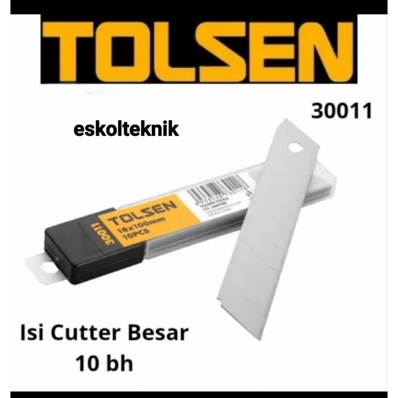 Jual Isi Cutter besar 18x100mm Tolsen/refil cutter besar isi 10 bh ...