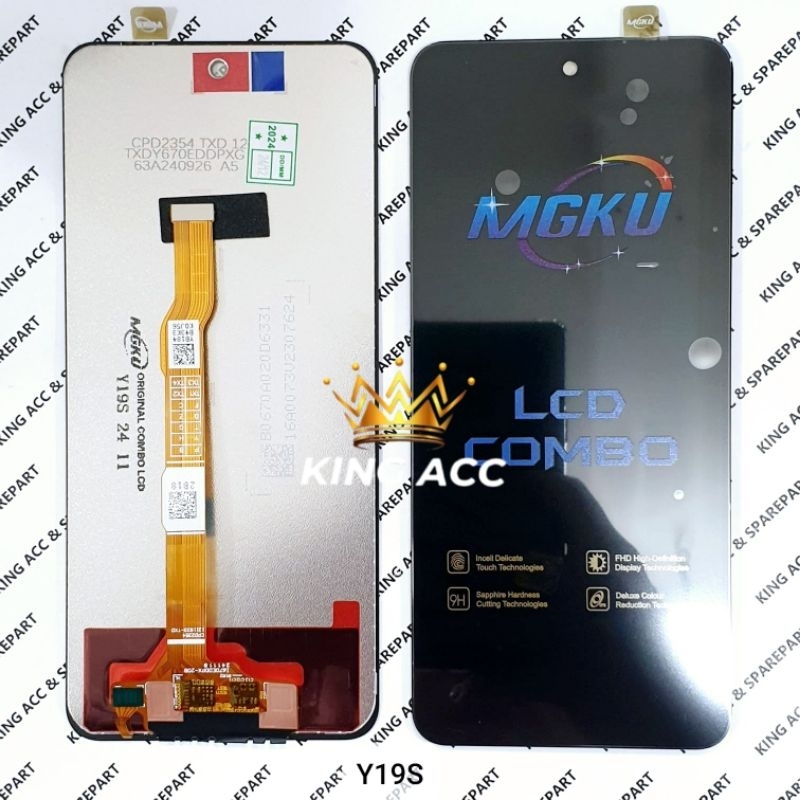 Jual LCD TOUCHSCREEN VIVO Y19S 2024 BLACK ORIGINAL | Shopee Indonesia